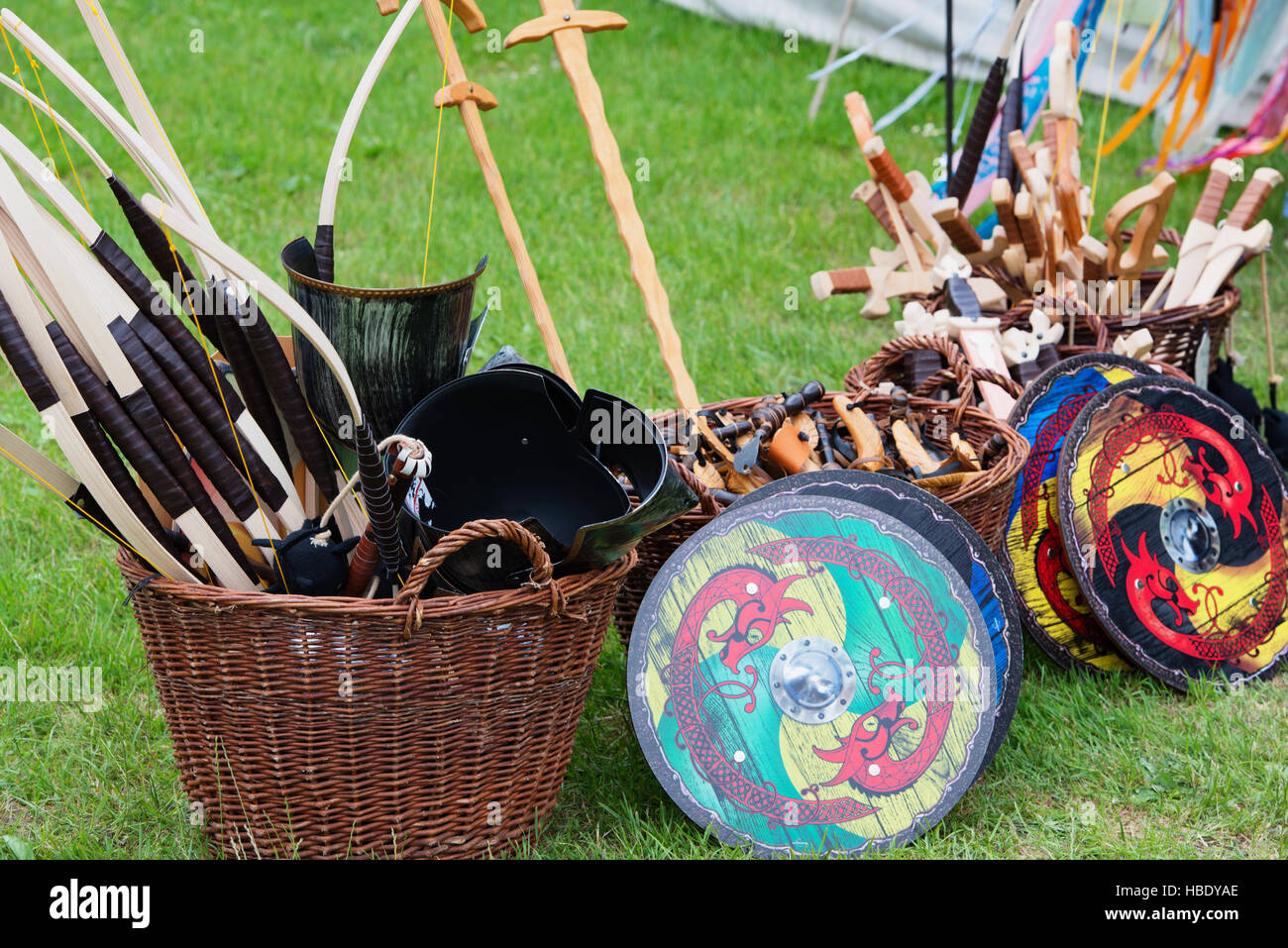Objects of medieval chivalry Stock Photo - Alamy