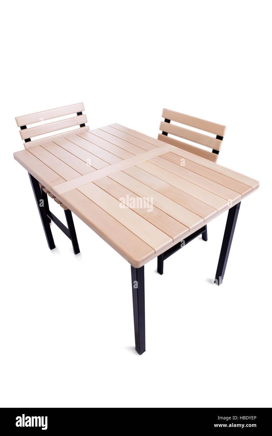 Table furniture isolated on the white Stock Photo - Alamy