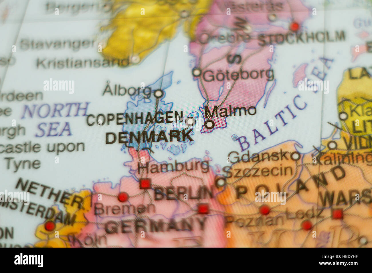 Capital of denmark map hi-res stock photography and images - Alamy