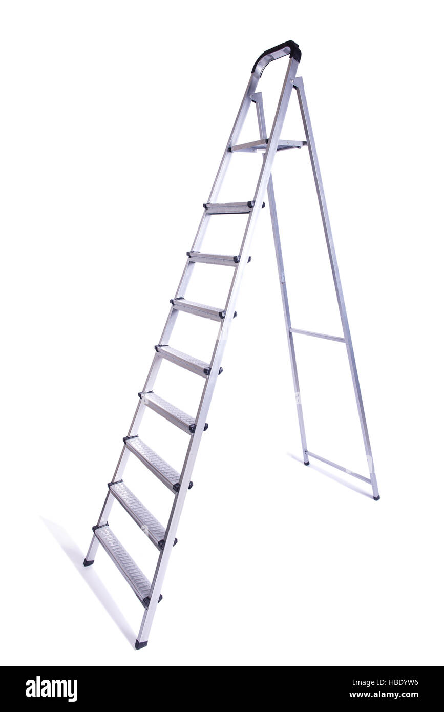 Ladder isolated on the white background Stock Photo - Alamy