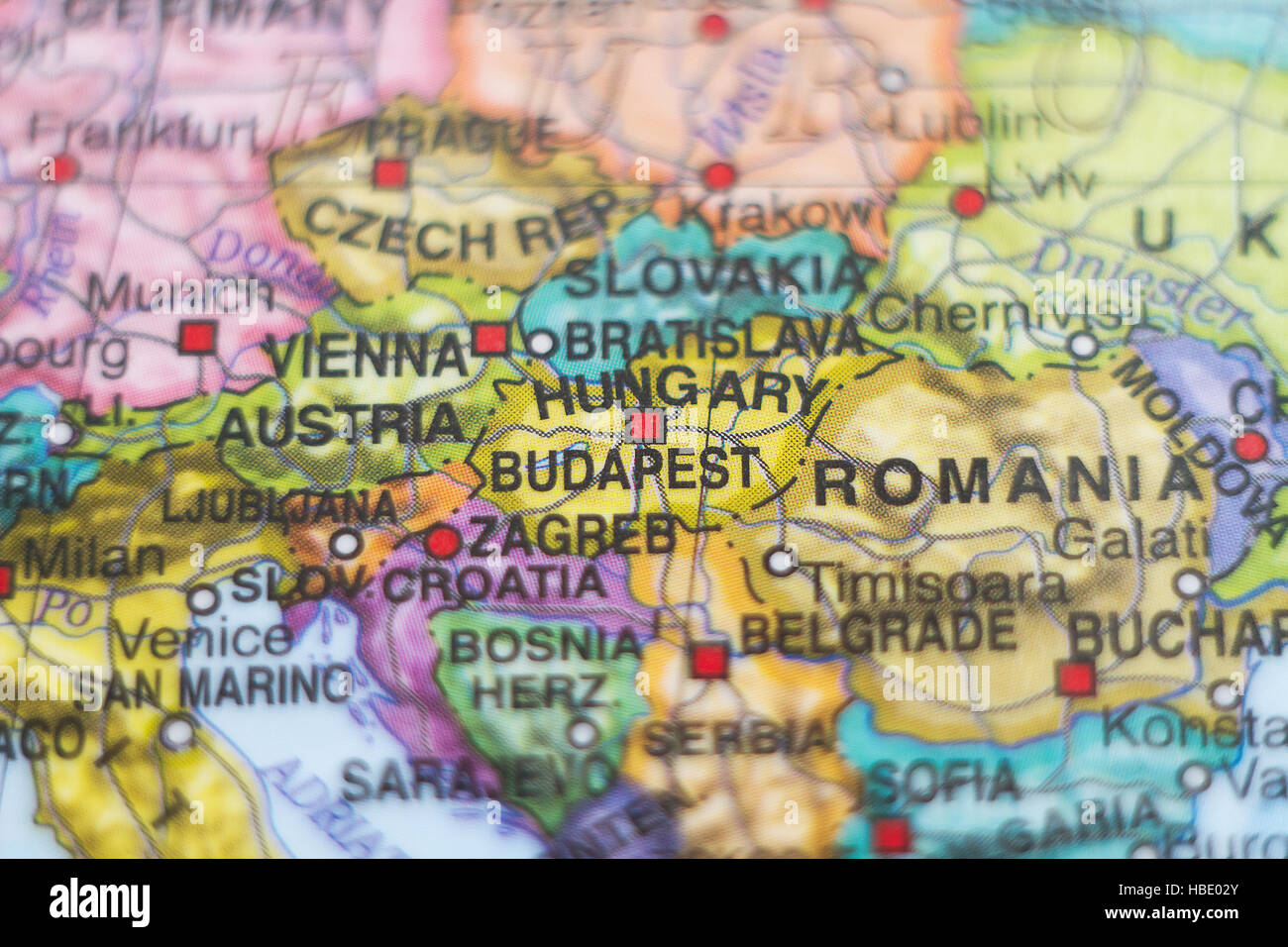 Budapest area map hi-res stock photography and images - Alamy
