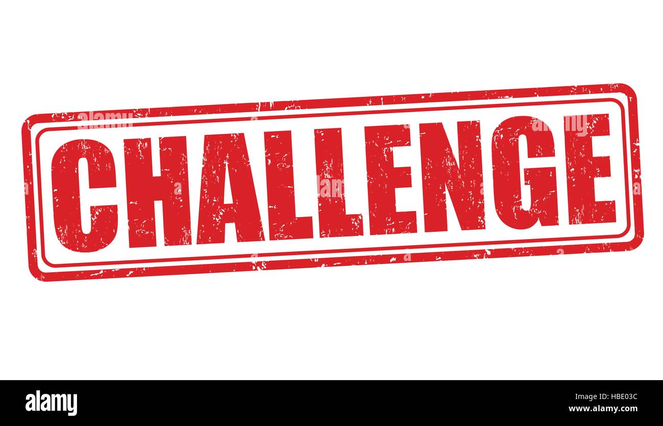 Challenge grunge rubber stamp on white background, vector illustration ...