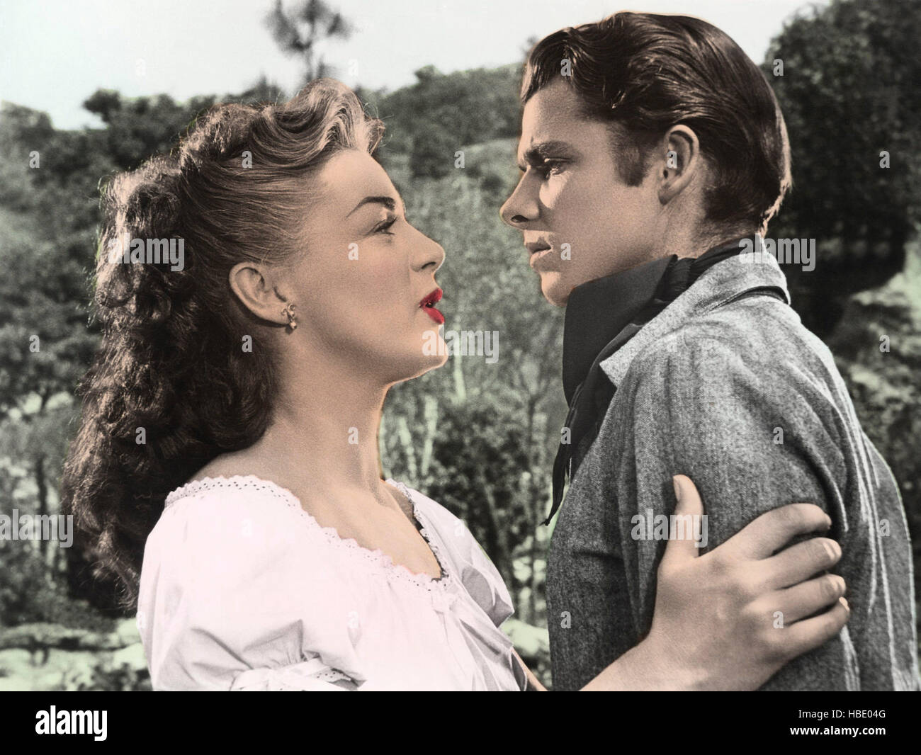 KANSAS RAIDERS, from left, Marguerite Chapman, Audie Murphy, 1950 Stock ...