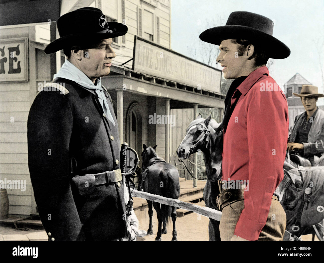 KANSAS RAIDERS, from left, Richard Arlen, Audie Murphy, 1950 Stock ...