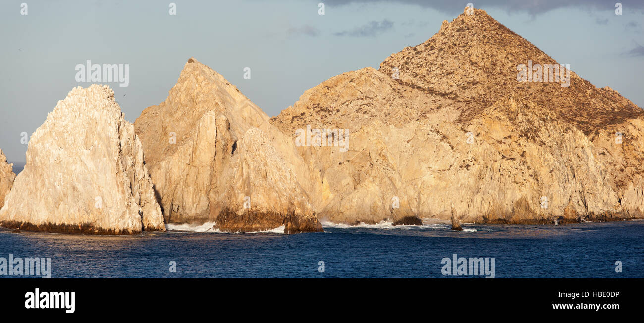 The panoramic view of Cabo San Lucas resort town famous rocks (Mexico ...