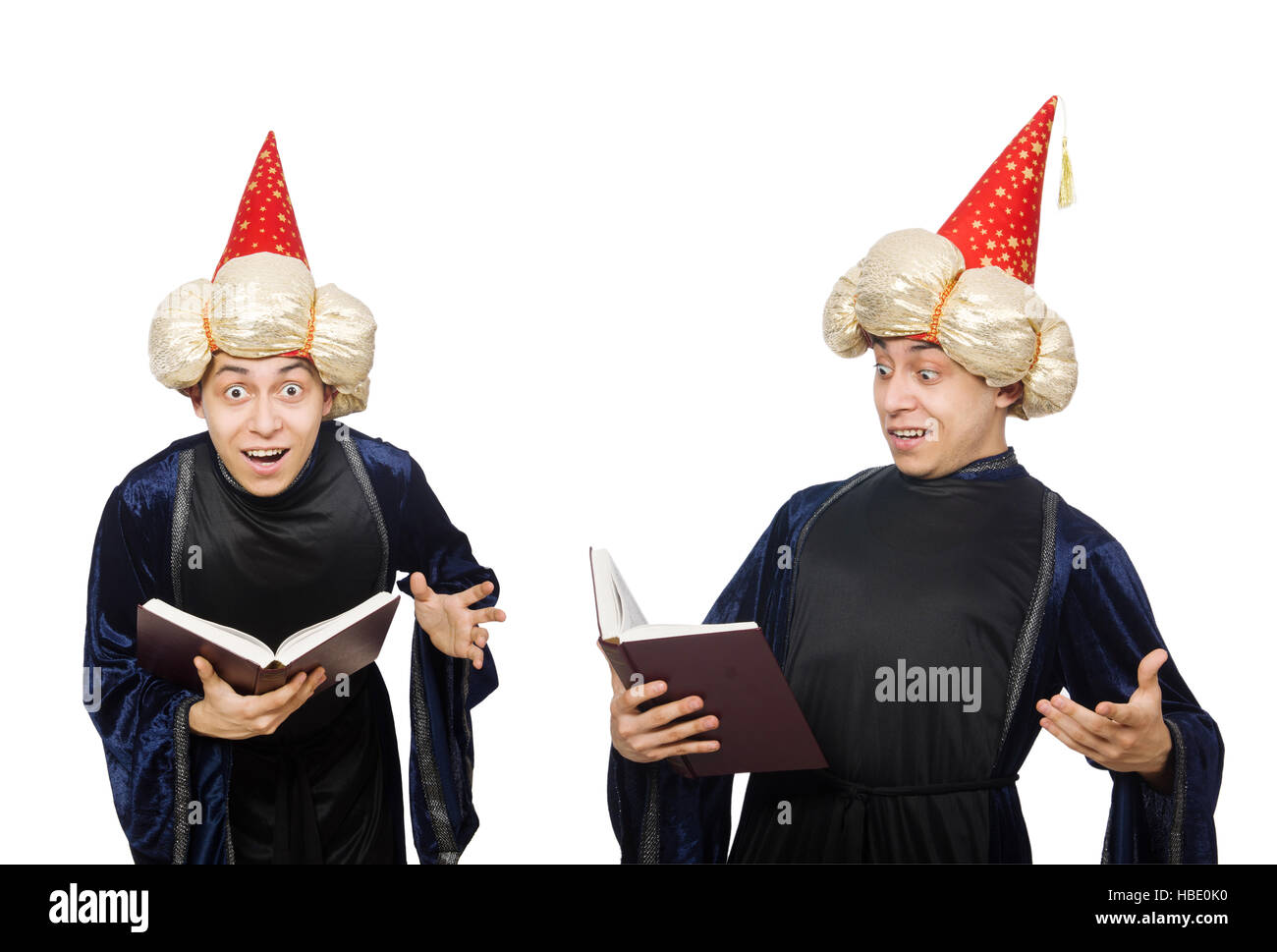 Funny wise wizard isolated on the white Stock Photo - Alamy