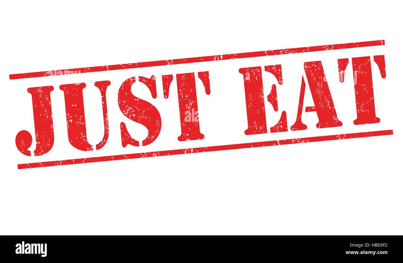 Just eat food sign Stock Vector Images - Alamy