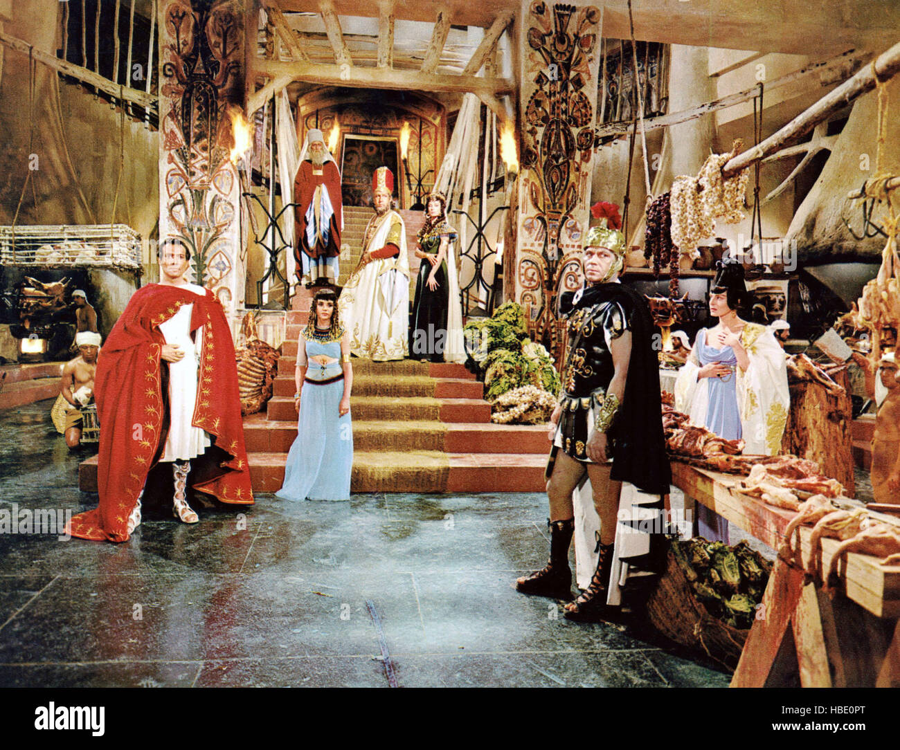 KING OF KINGS, from left: Hurd Hatfield, Brigid Bazlen, on stairs ...