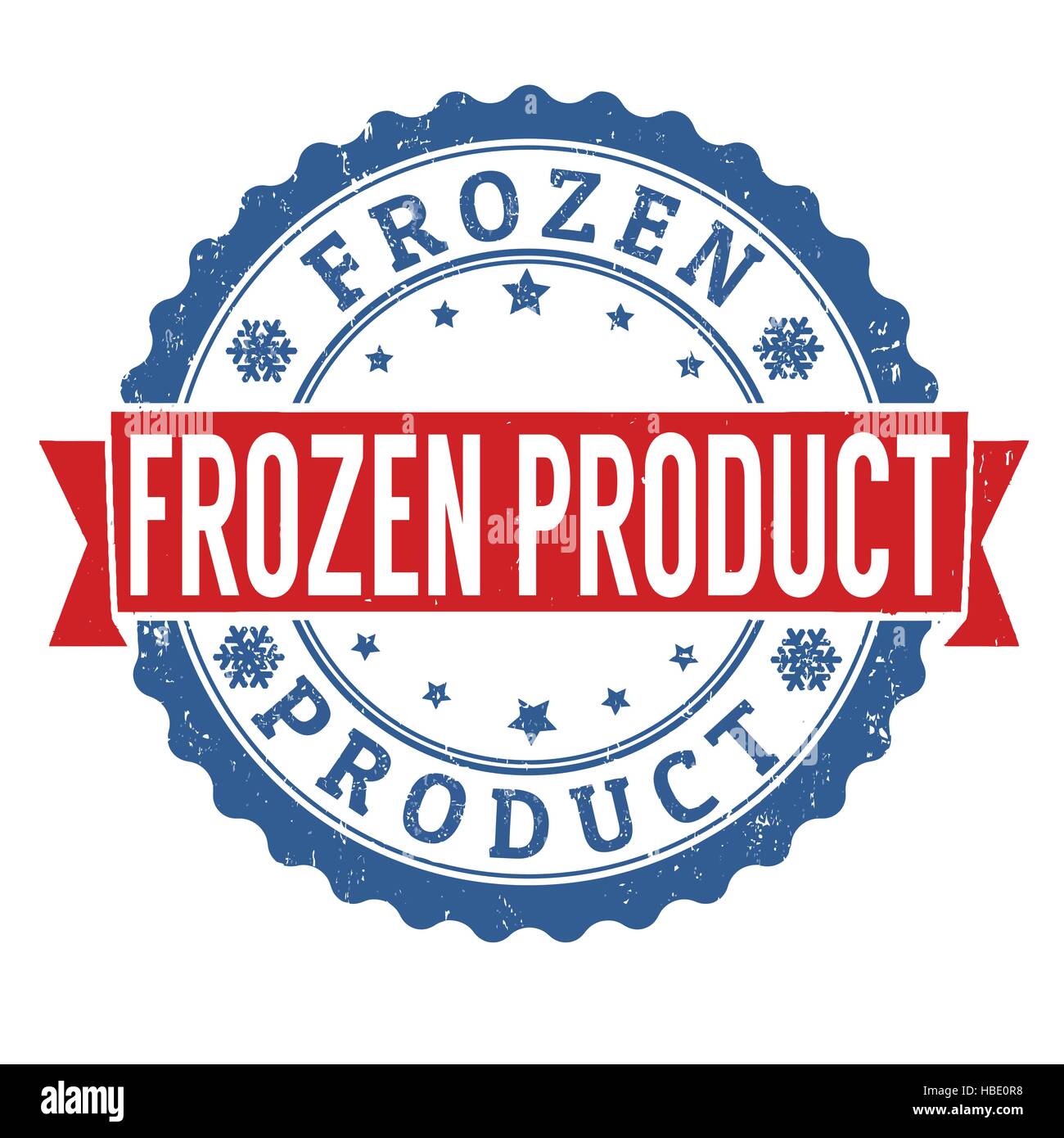 Frozen product grunge rubber stamp on white background, vector ...