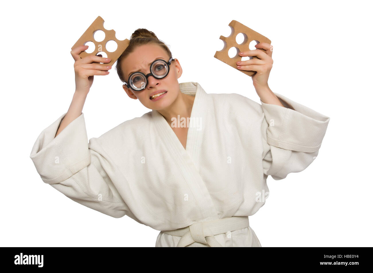Woman Breaking Bricks High Resolution Stock Photography and Images - Alamy
