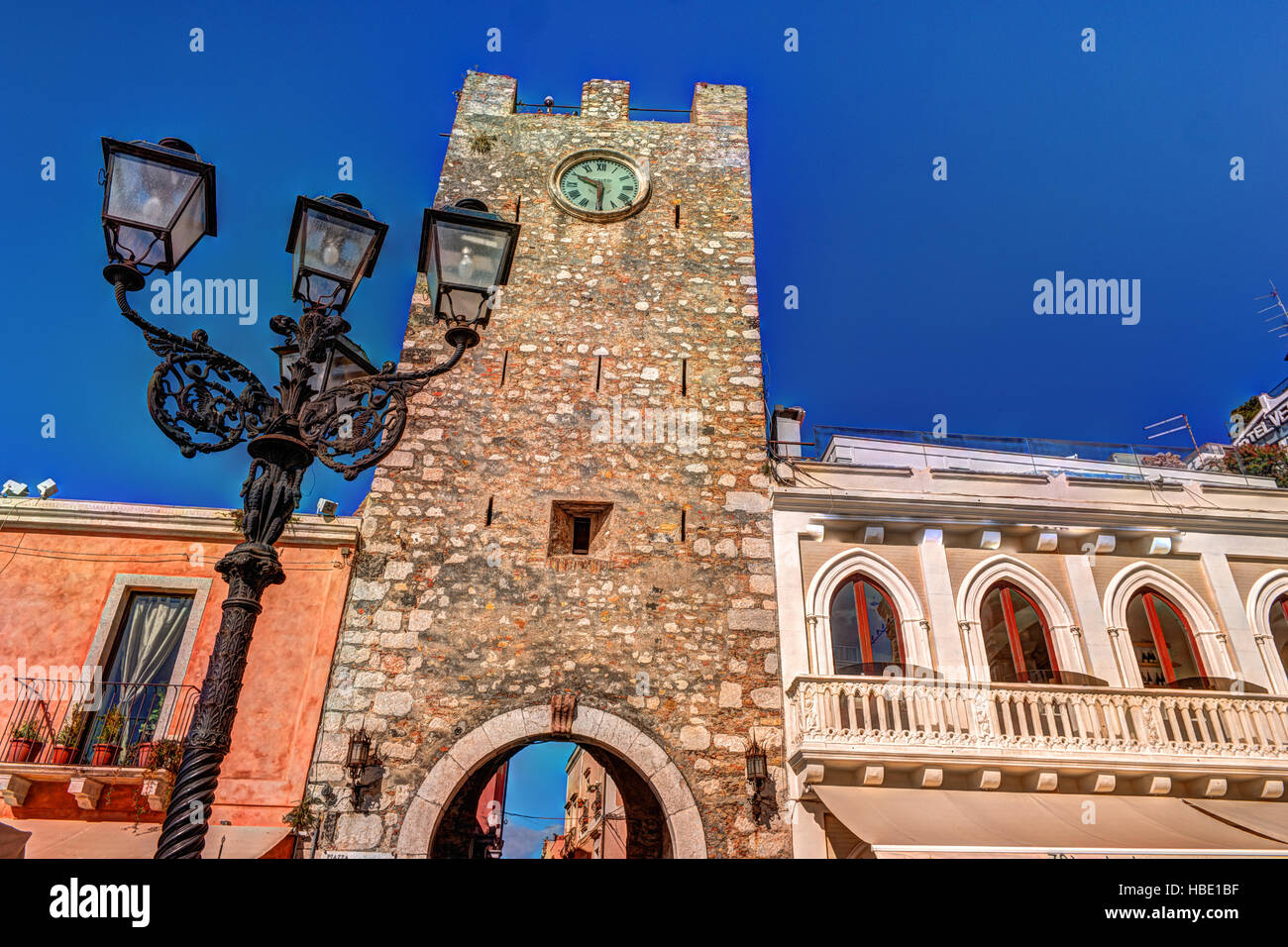 City gate in Taormina, Sicily Stock Photo - Alamy