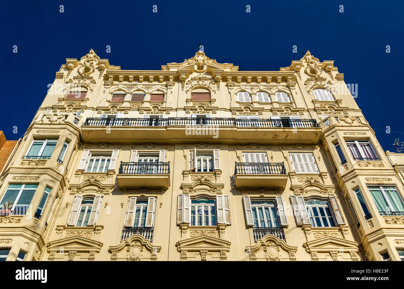 Beautiful buildings in the old town of Valencia - Spain Stock Photo - Alamy