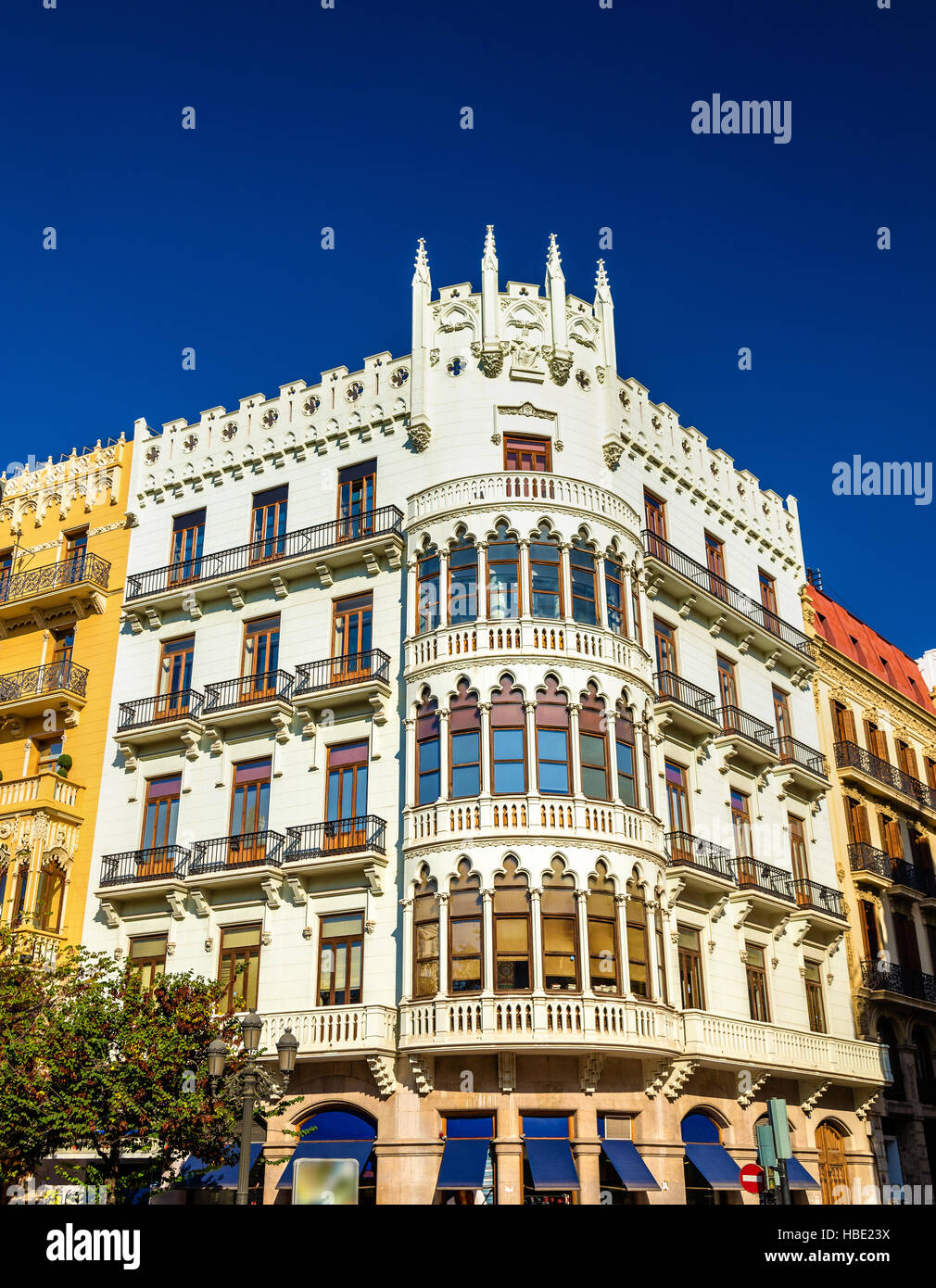 Beautiful buildings in the centre of Valencia - Spain Stock Photo - Alamy