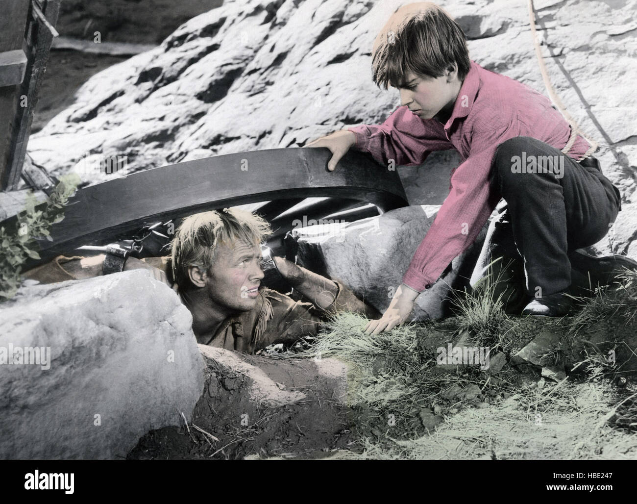 THE LAST WAGON, from left, Richard Widmark, Tommy Rettig, 1956, TM ...