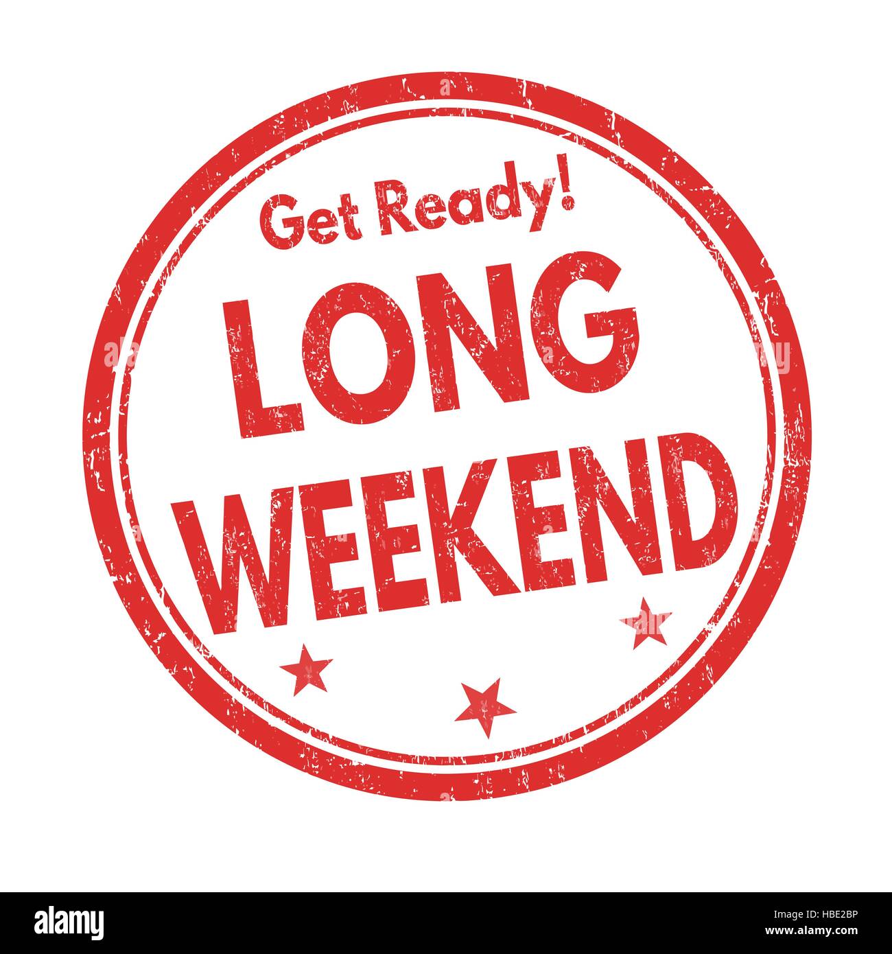 Long weekend grunge rubber stamp on white background, vector ...