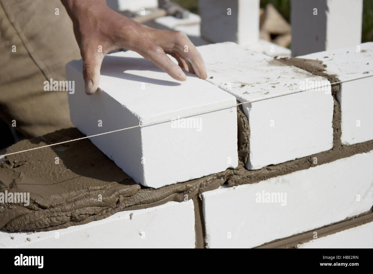 Construction of brick Stock Photo - Alamy