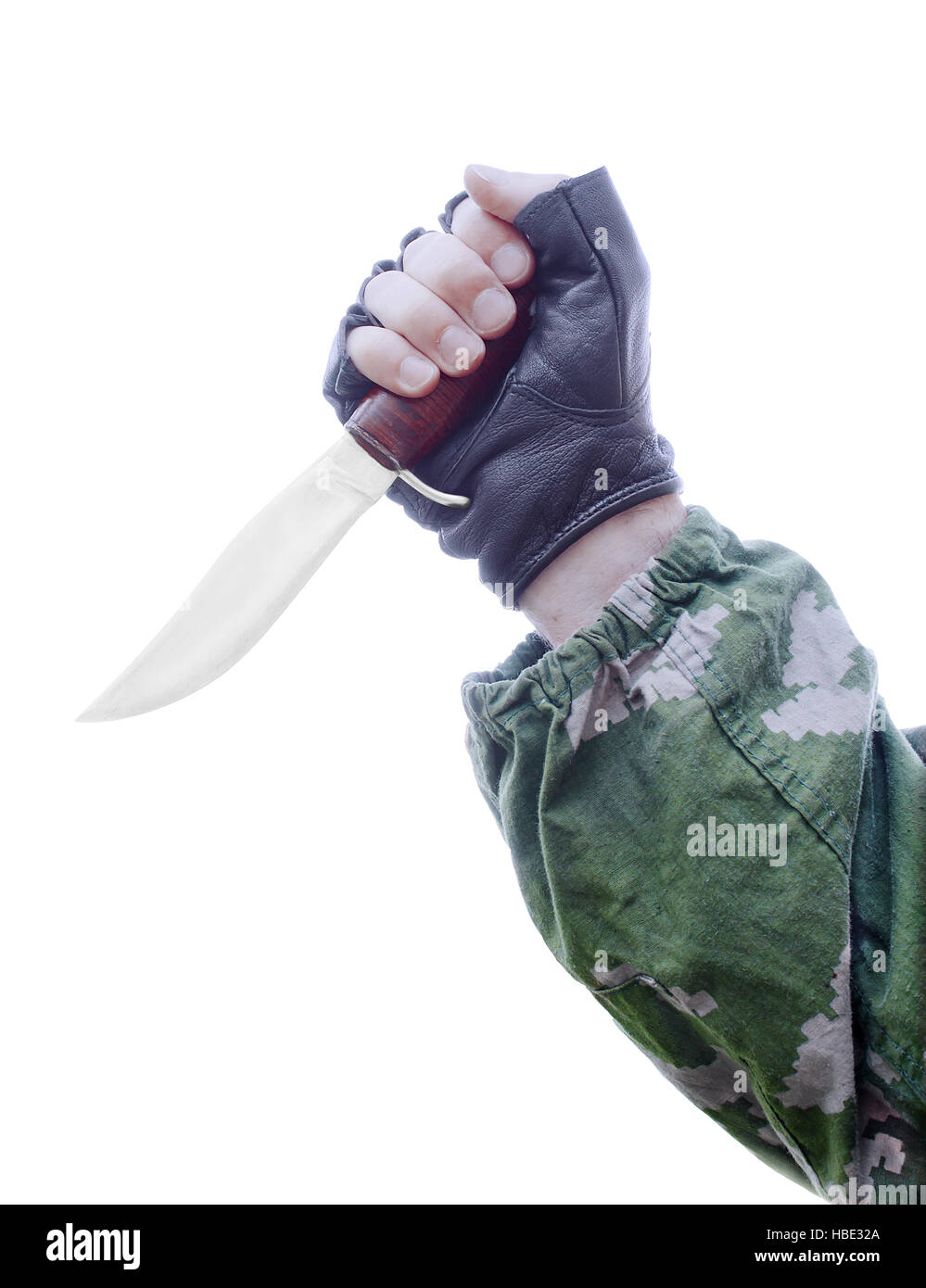 Hand with big knife hi-res stock photography and images - Alamy