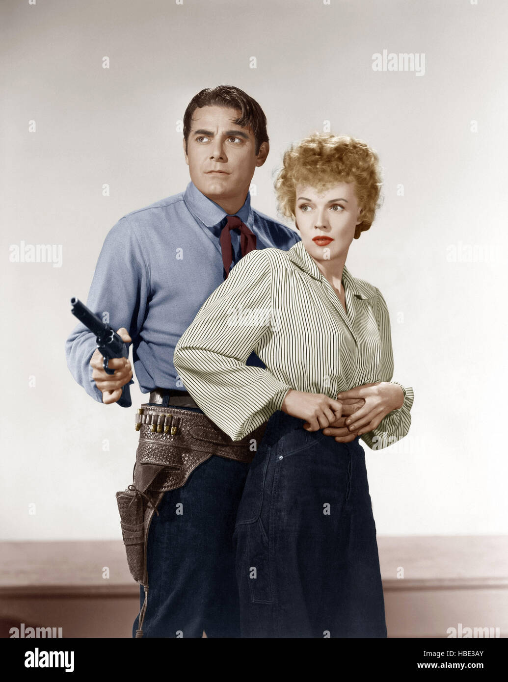 THE MICHIGAN KID, from left: Jon Hall, Rita Johnson, 1947 Stock Photo ...