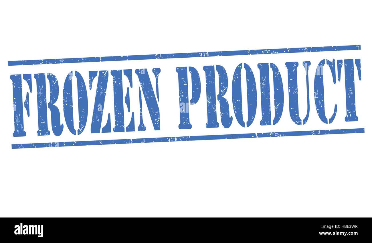 Frozen product grunge rubber stamp on white background, vector ...