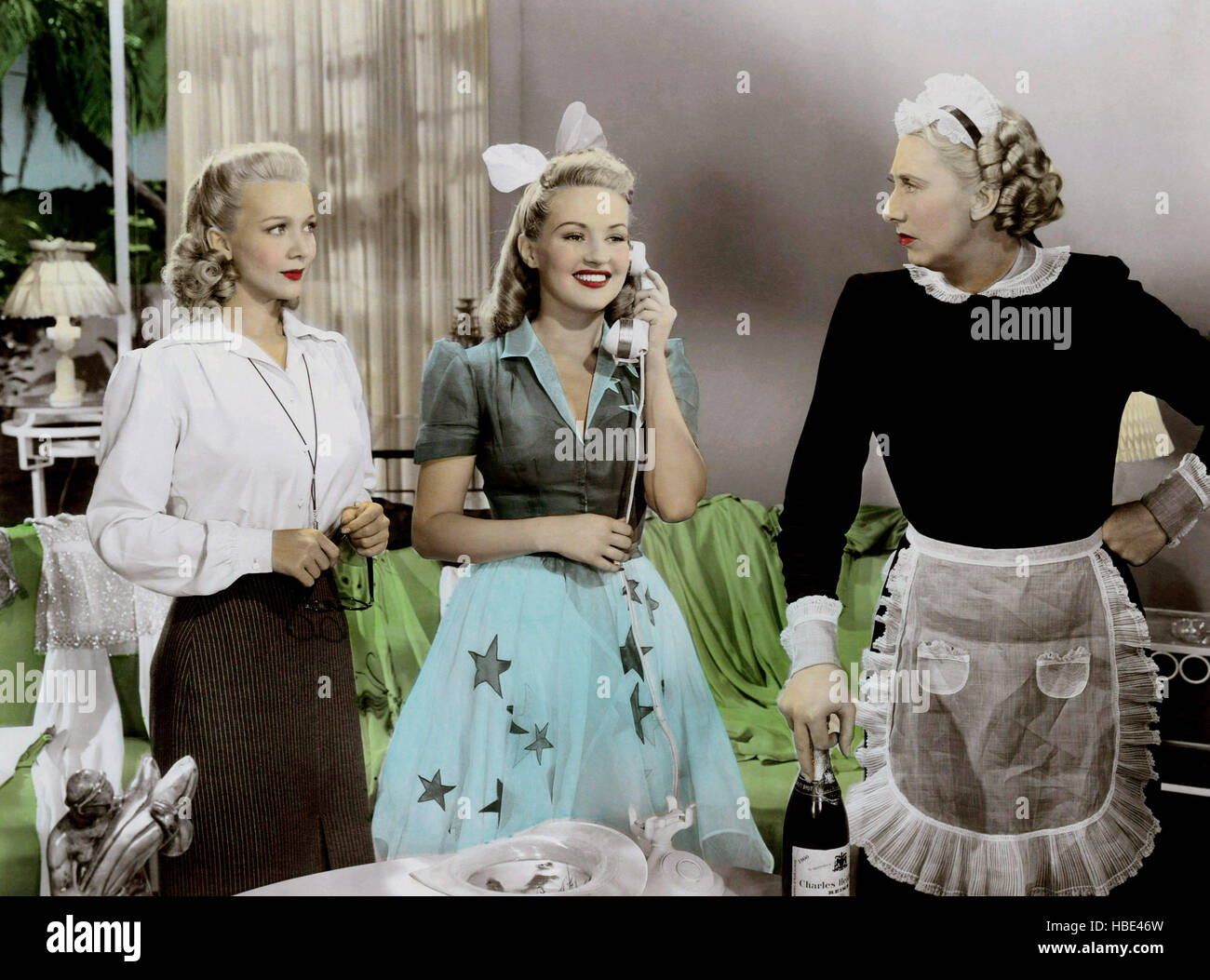 MOON OVER MIAMI, Carole Landis, Betty Grable, Charlotte Greenwood, 1941 ...
