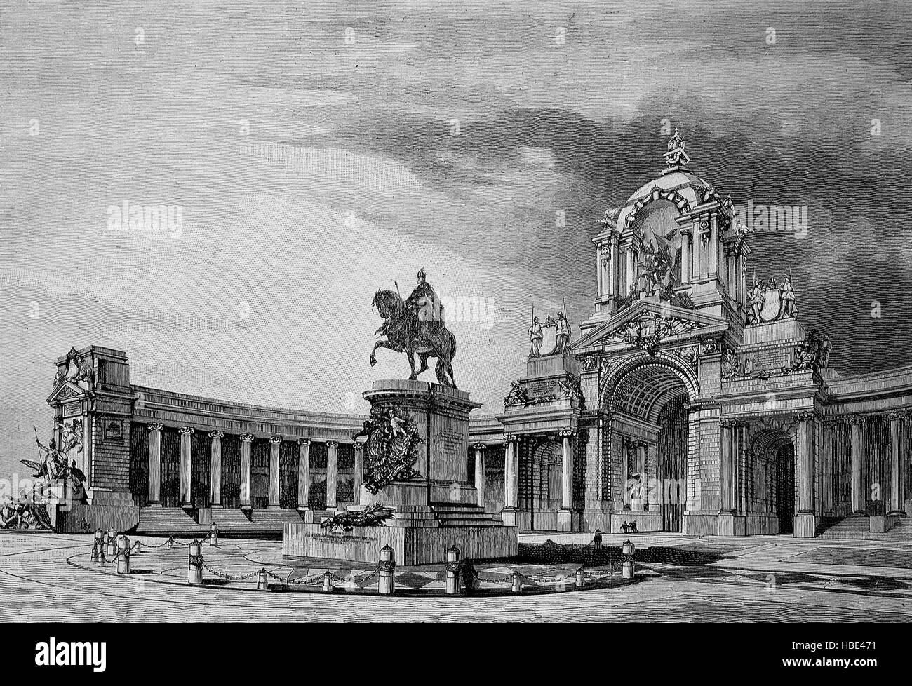 Design for the emporer Kaiser Wilhelm Monument in Berlin, Germany ...