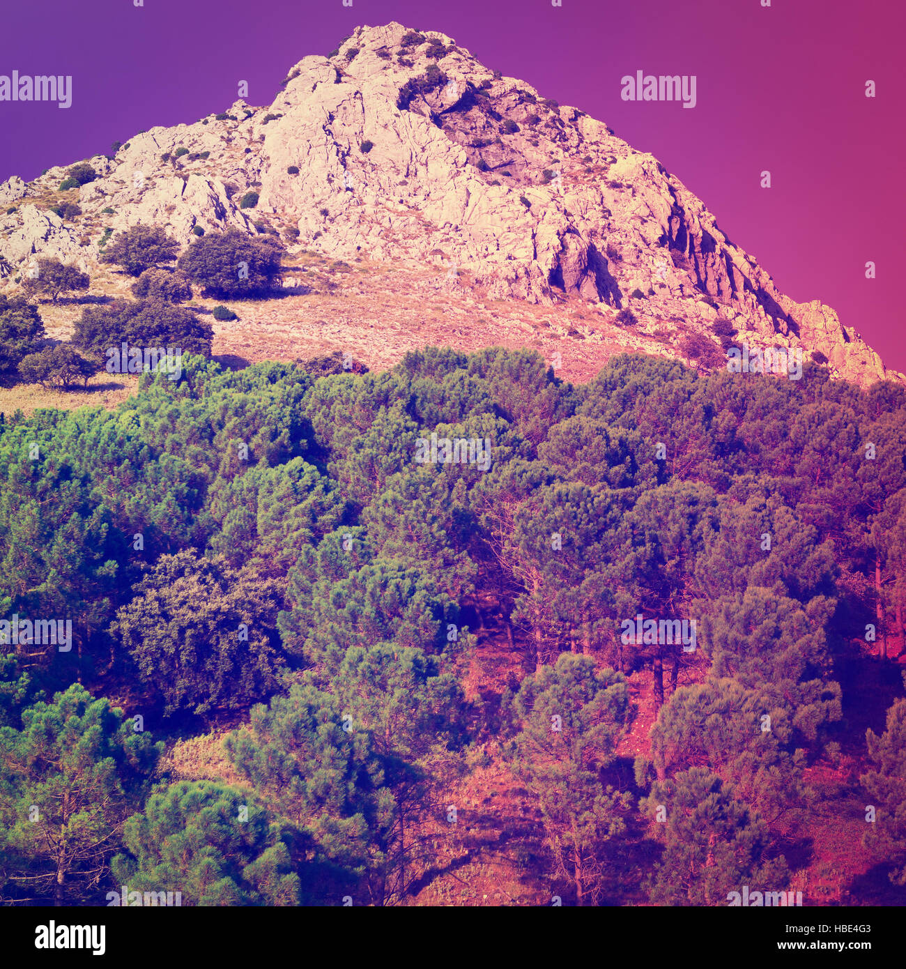 Peak at Sunset Stock Photo - Alamy