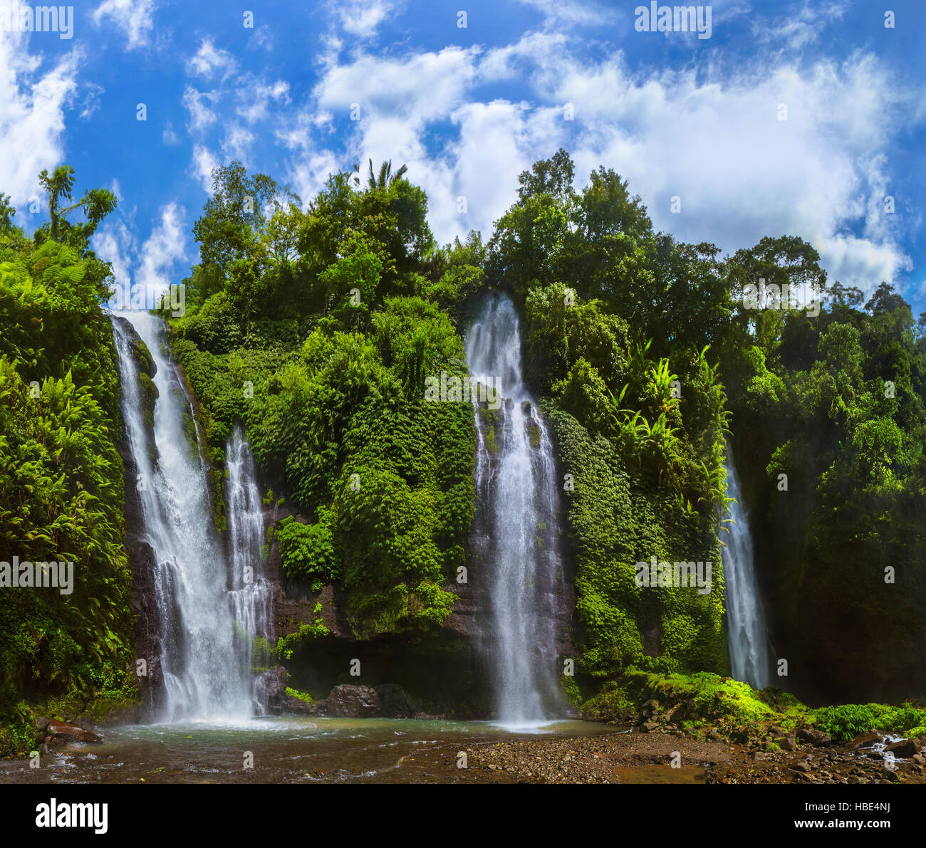 Sekumpul Waterfall - Bali island Indonesia Stock Photo - Alamy