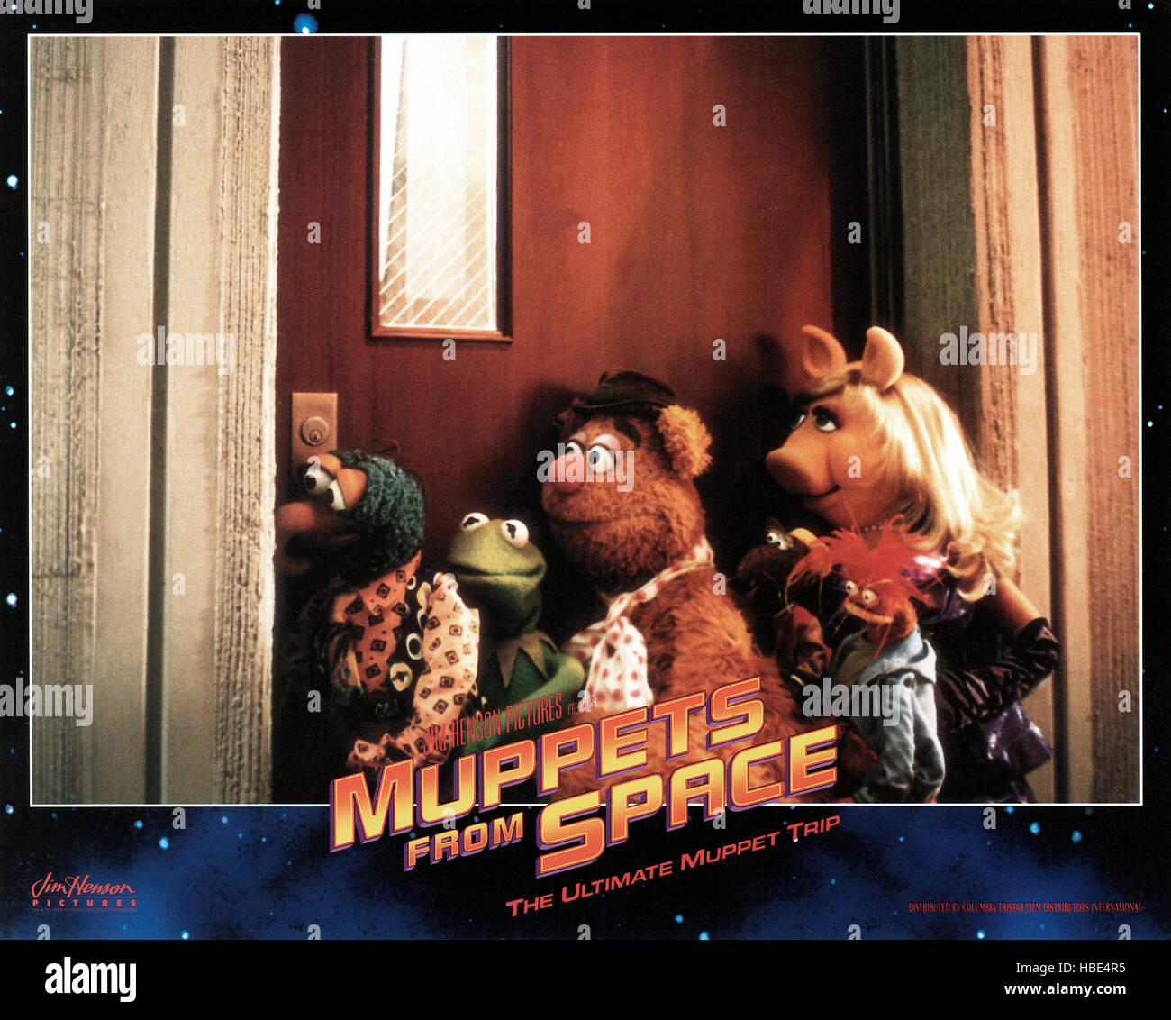 MUPPETS FROM SPACE, from left: Gonzo, Kermit the Frog, Fozzie Bear ...