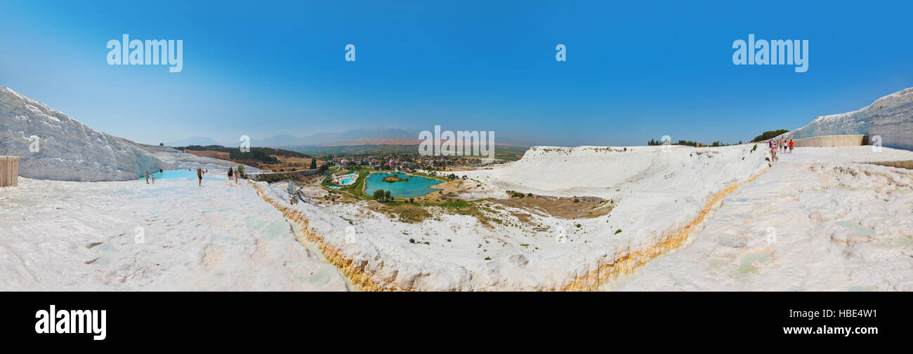 Pamukkale Turkey panorama Stock Photo - Alamy