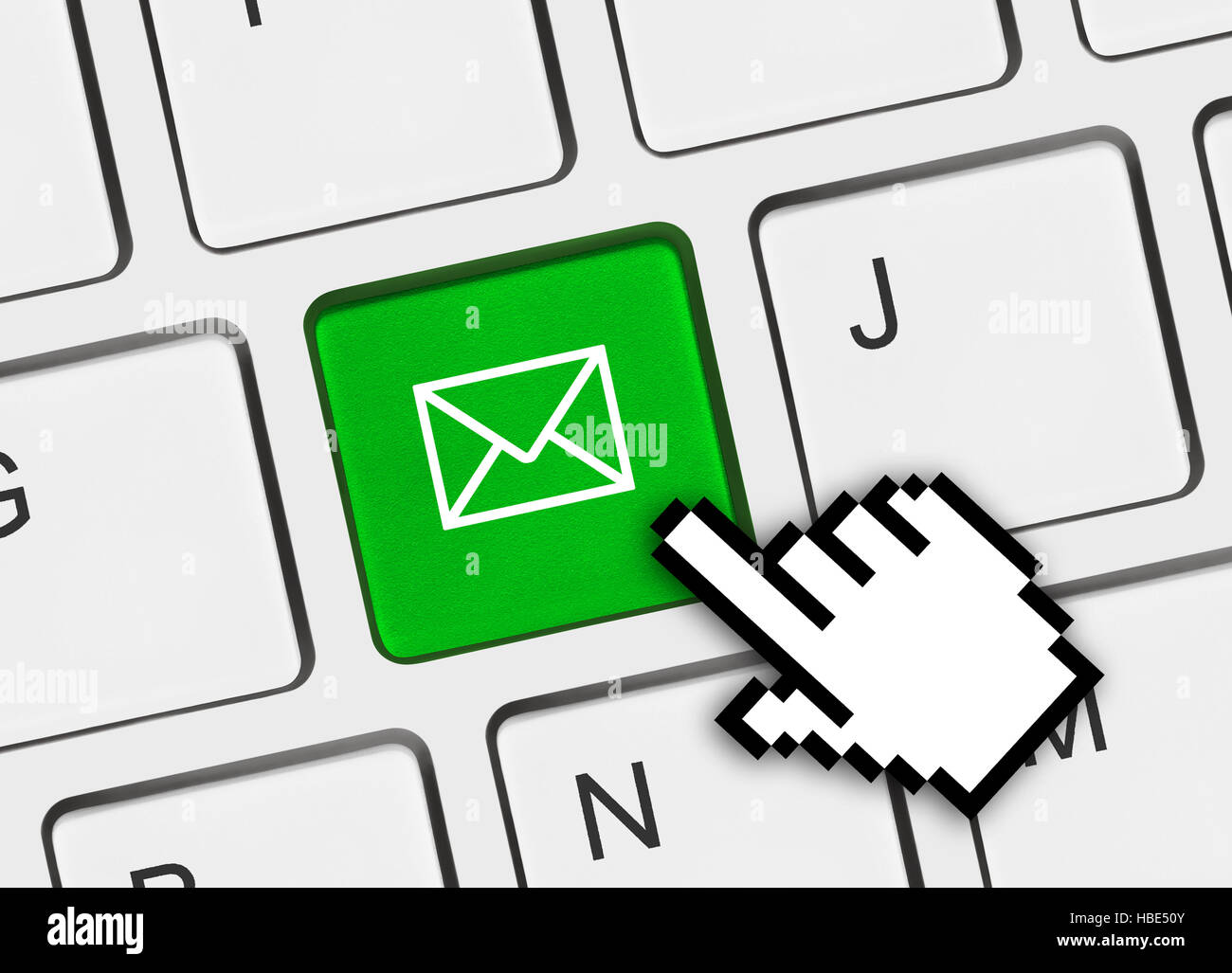 Computer keyboard with letter key Stock Photo - Alamy