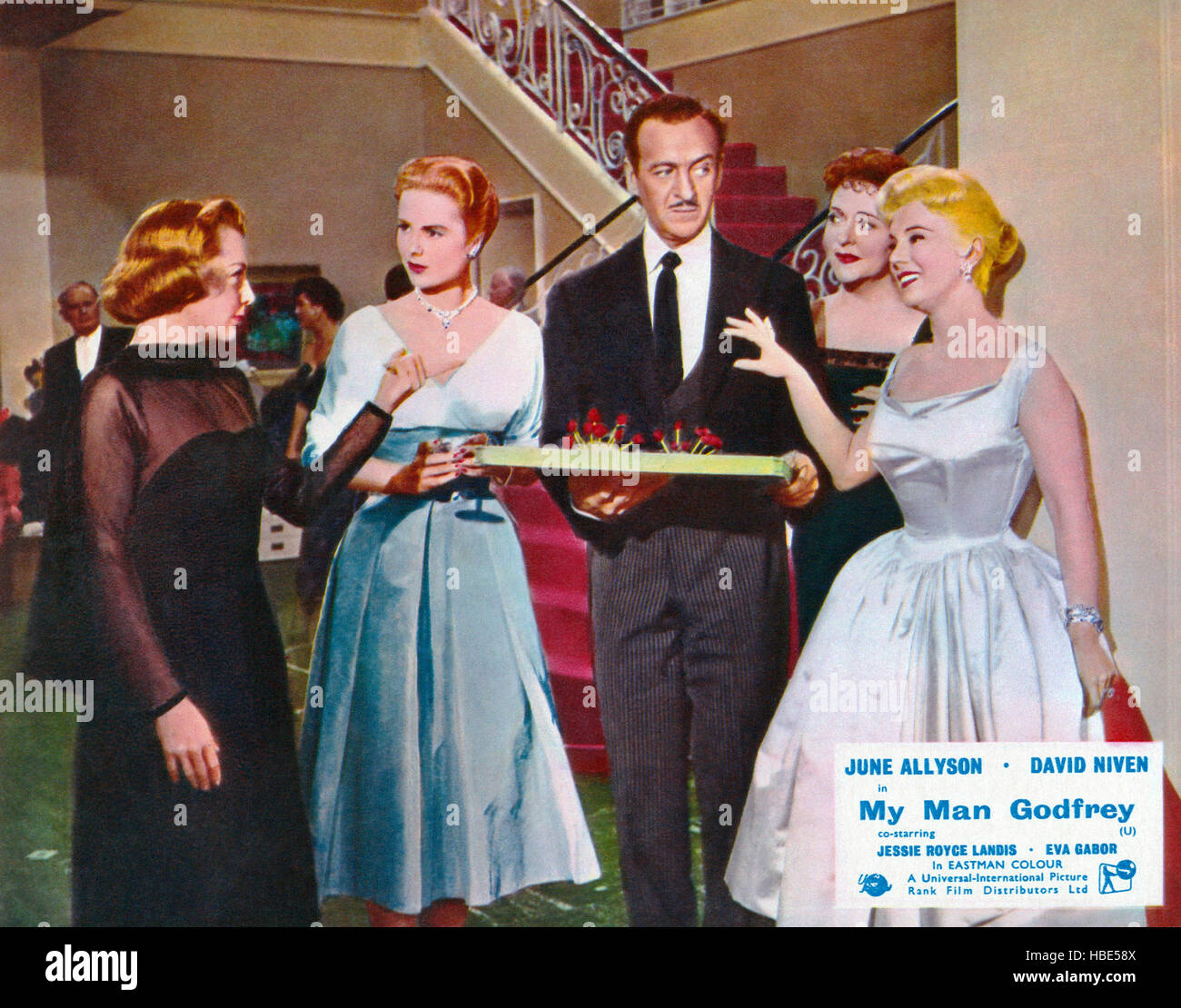 MY MAN GODFREY, from left: June Allyson, Martha Hyer, David Niven ...