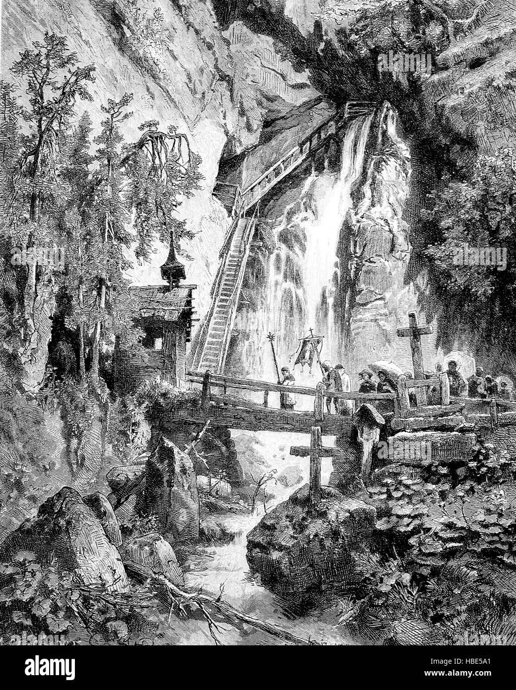 Also known as the waterfall to the dead woman hi-res stock photography ...