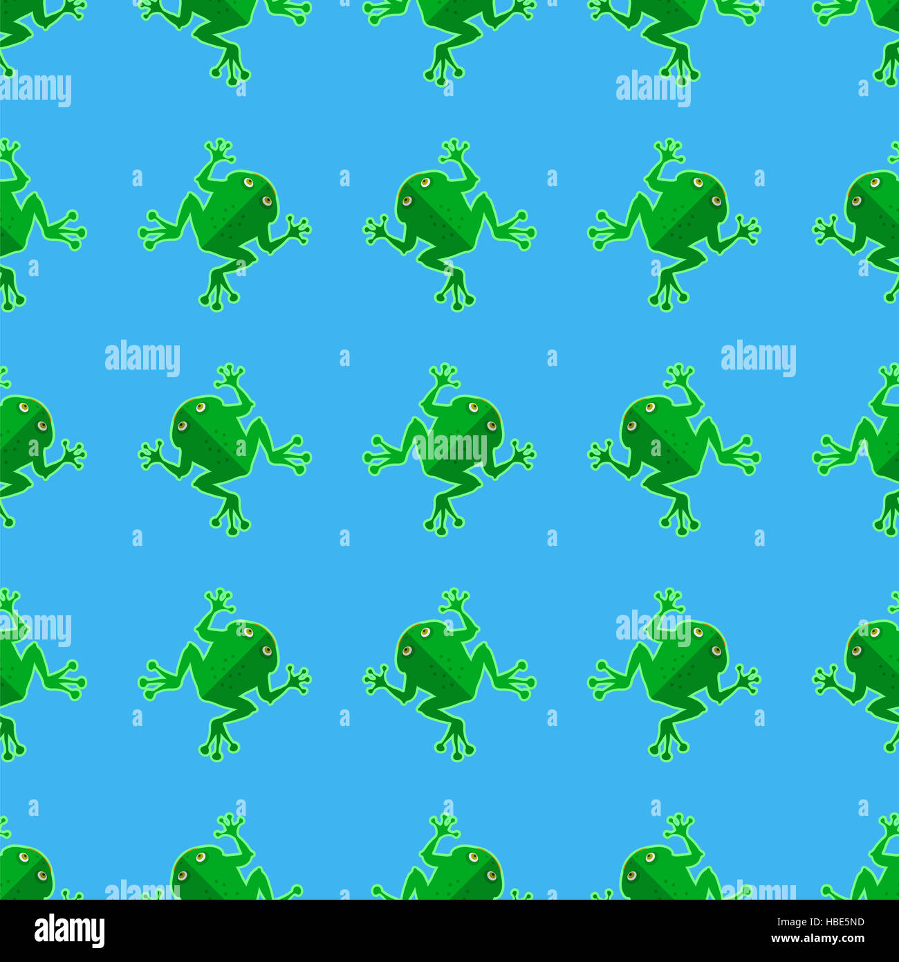 Seamless Cartoon Frog Pattern Stock Photo - Alamy