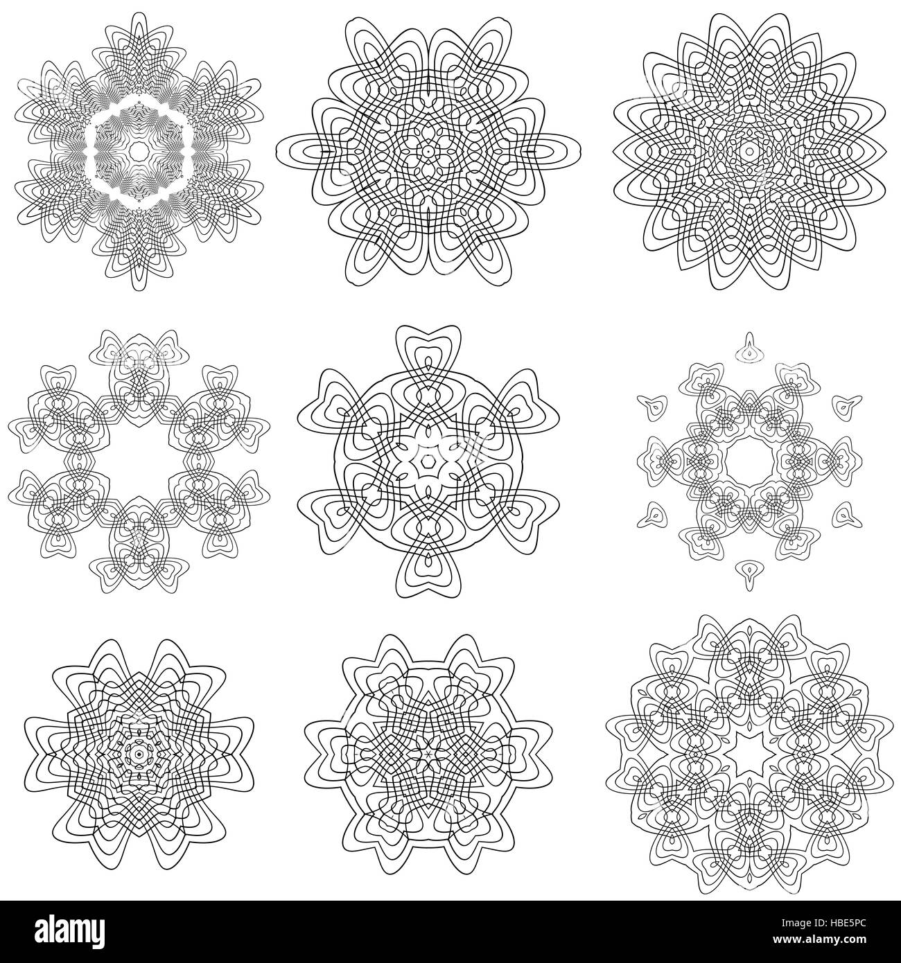 Set of Rosettes Stock Photo - Alamy