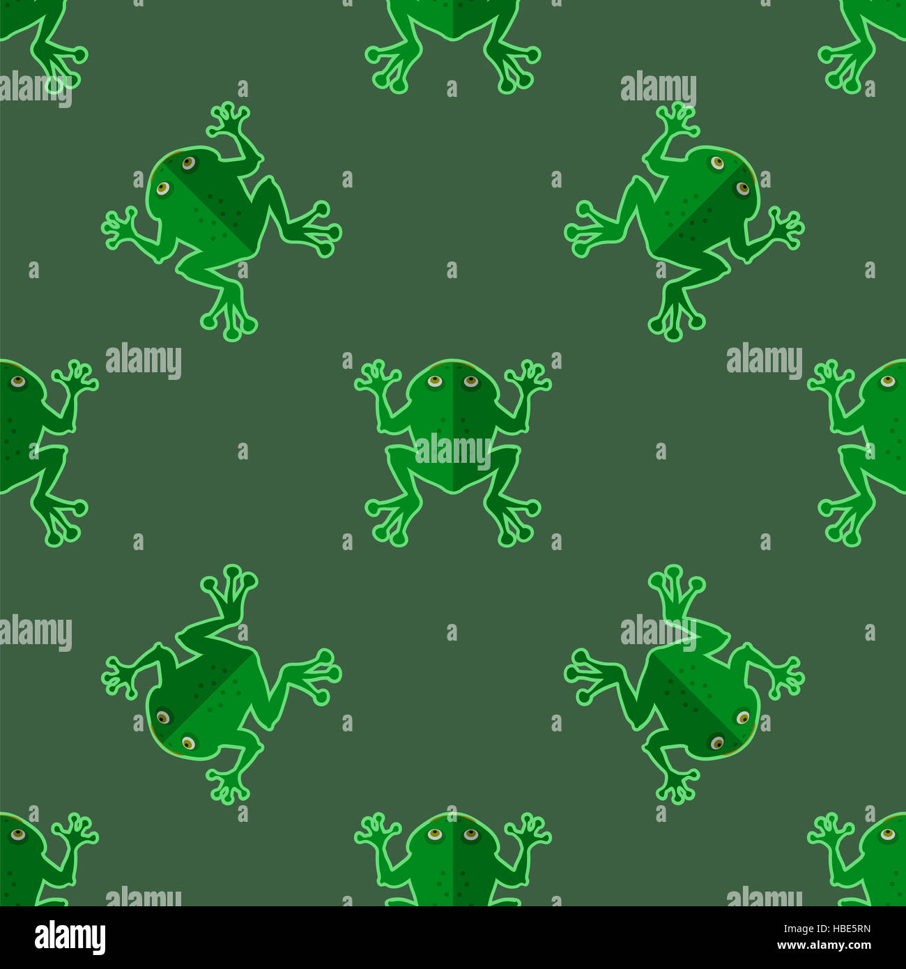Seamless Cartoon Frog Pattern Stock Photo - Alamy