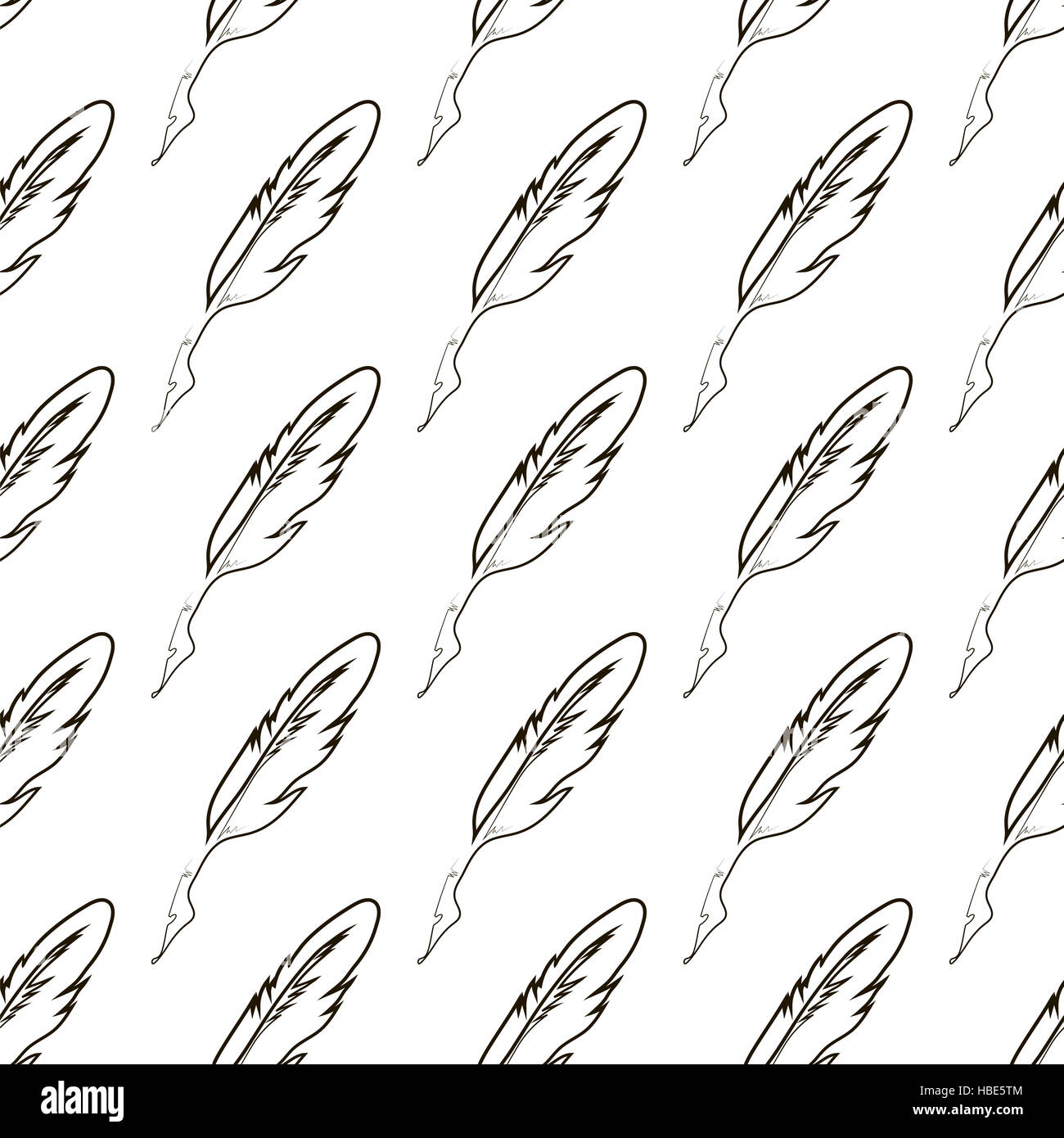 Seamless Feather Pattern Stock Photo - Alamy
