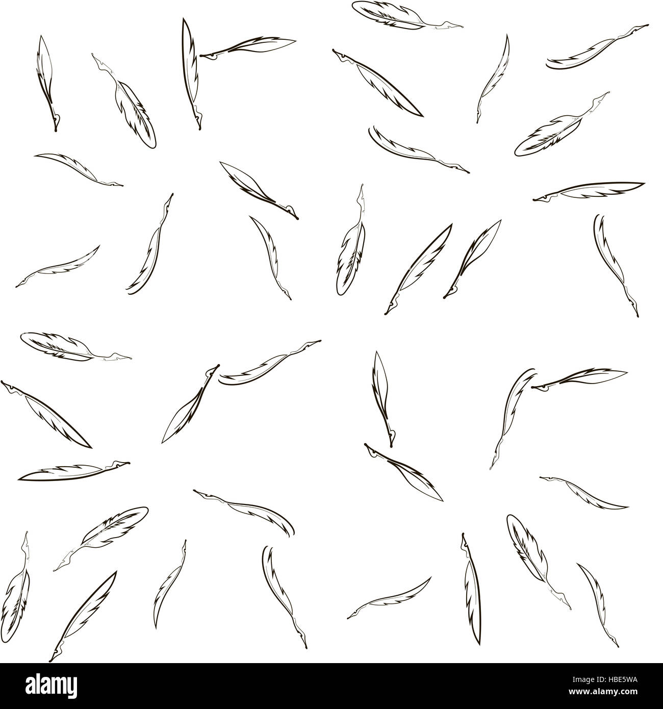 Seamless Feather Pattern Stock Photo - Alamy