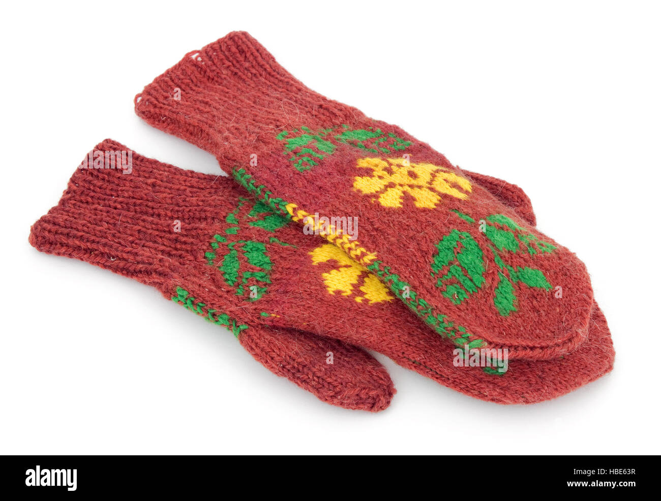 Knitting mittens Cut Out Stock Images & Pictures - Alamy