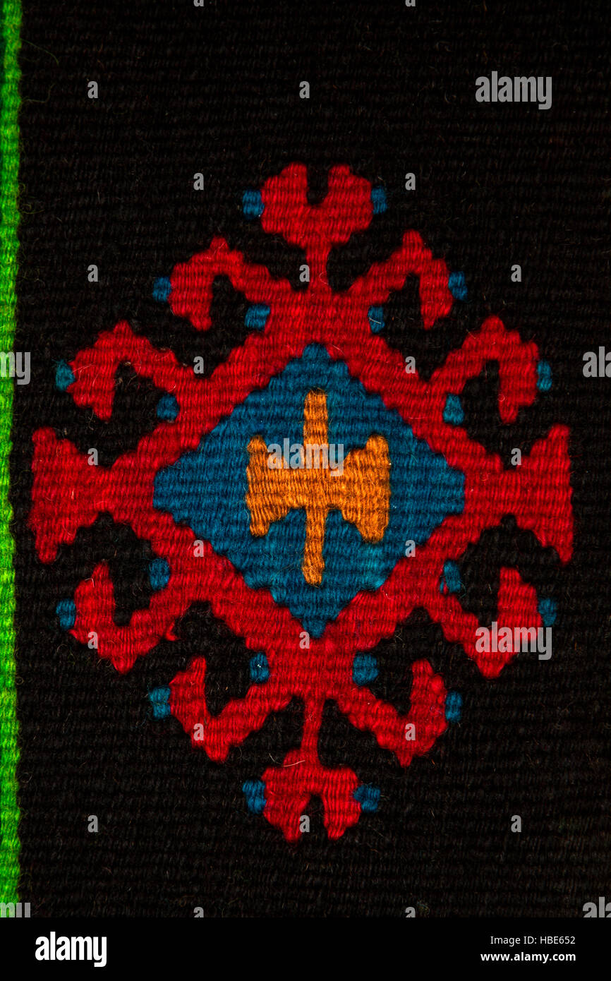 Colorful Serbian style rug surface and handmade carpet Stock Photo - Alamy