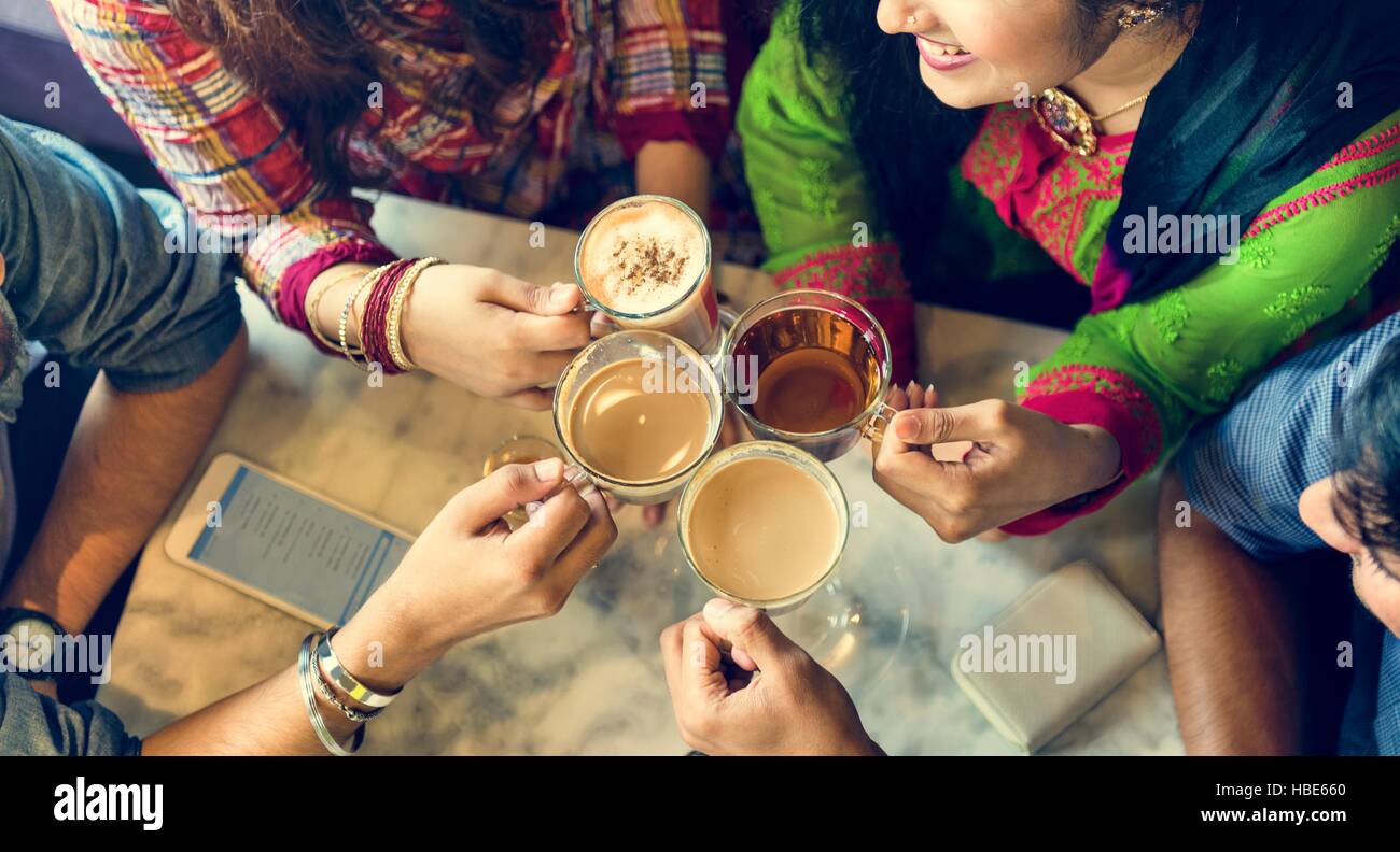 Indian Ethnicity Drinking Cafe Break Coffee Tea Concept Stock Photo - Alamy