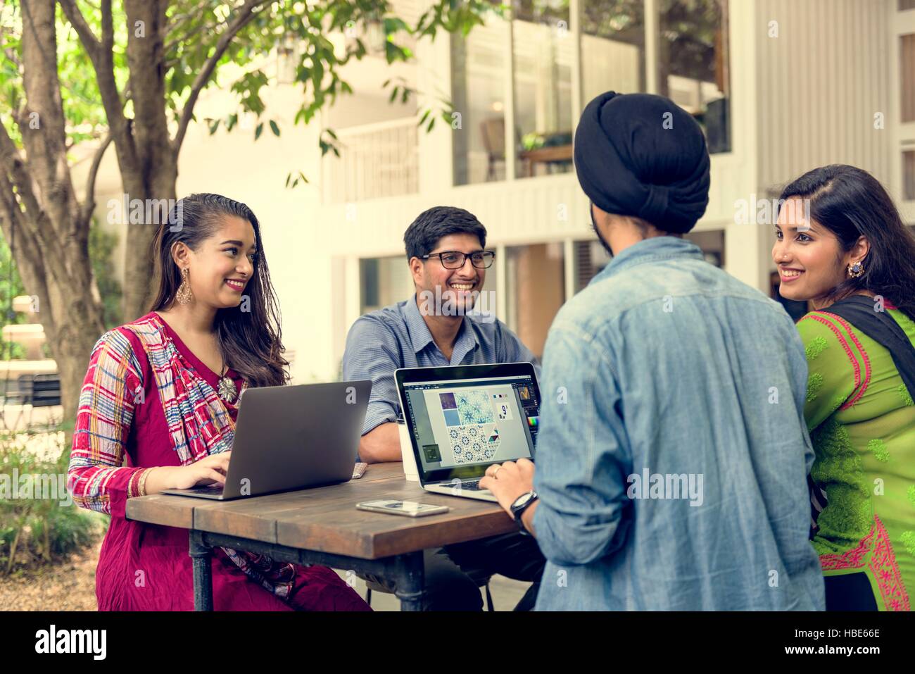 Indian Ethnicity Drinking Cafe Break Coffee Tea Concept Stock Photo - Alamy