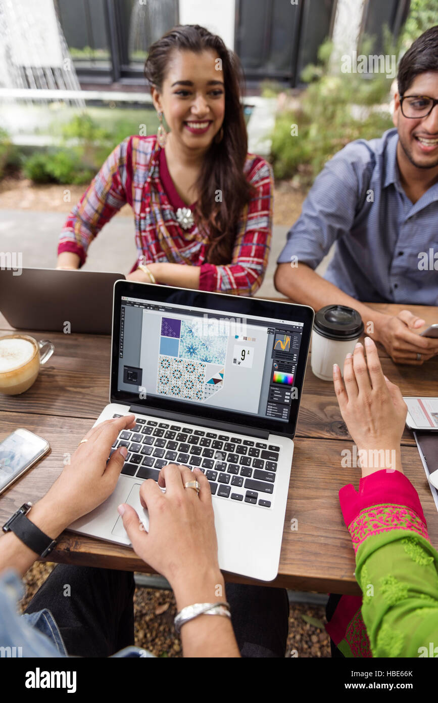 Indian Community Togetherness Technology Concept Stock Photo - Alamy