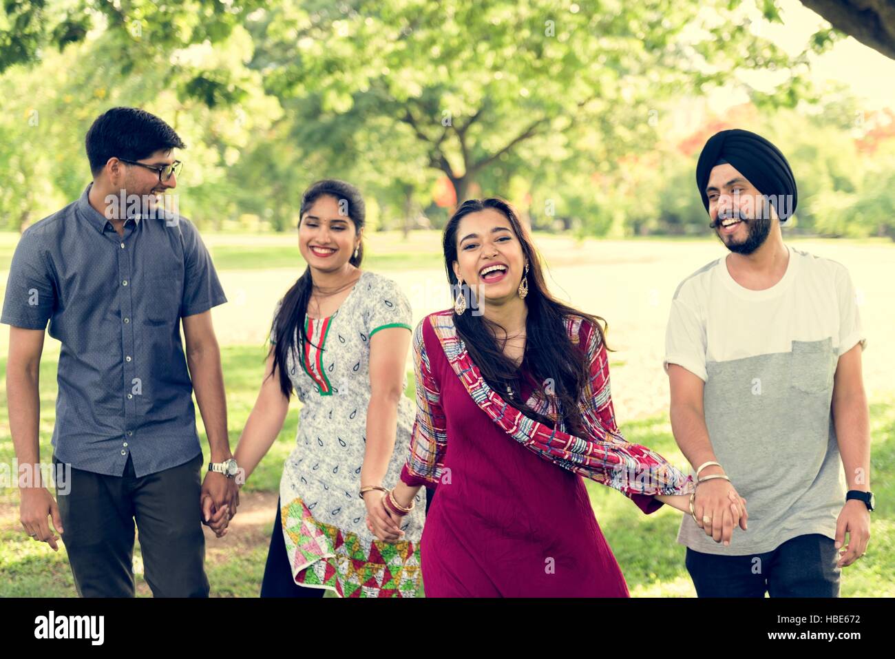 Indian Ethnicity Park Companionship Friend Concept Stock Photo - Alamy