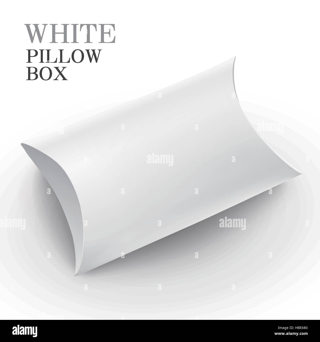 white pillow box isolated on white background Stock Vector Image & Art ...