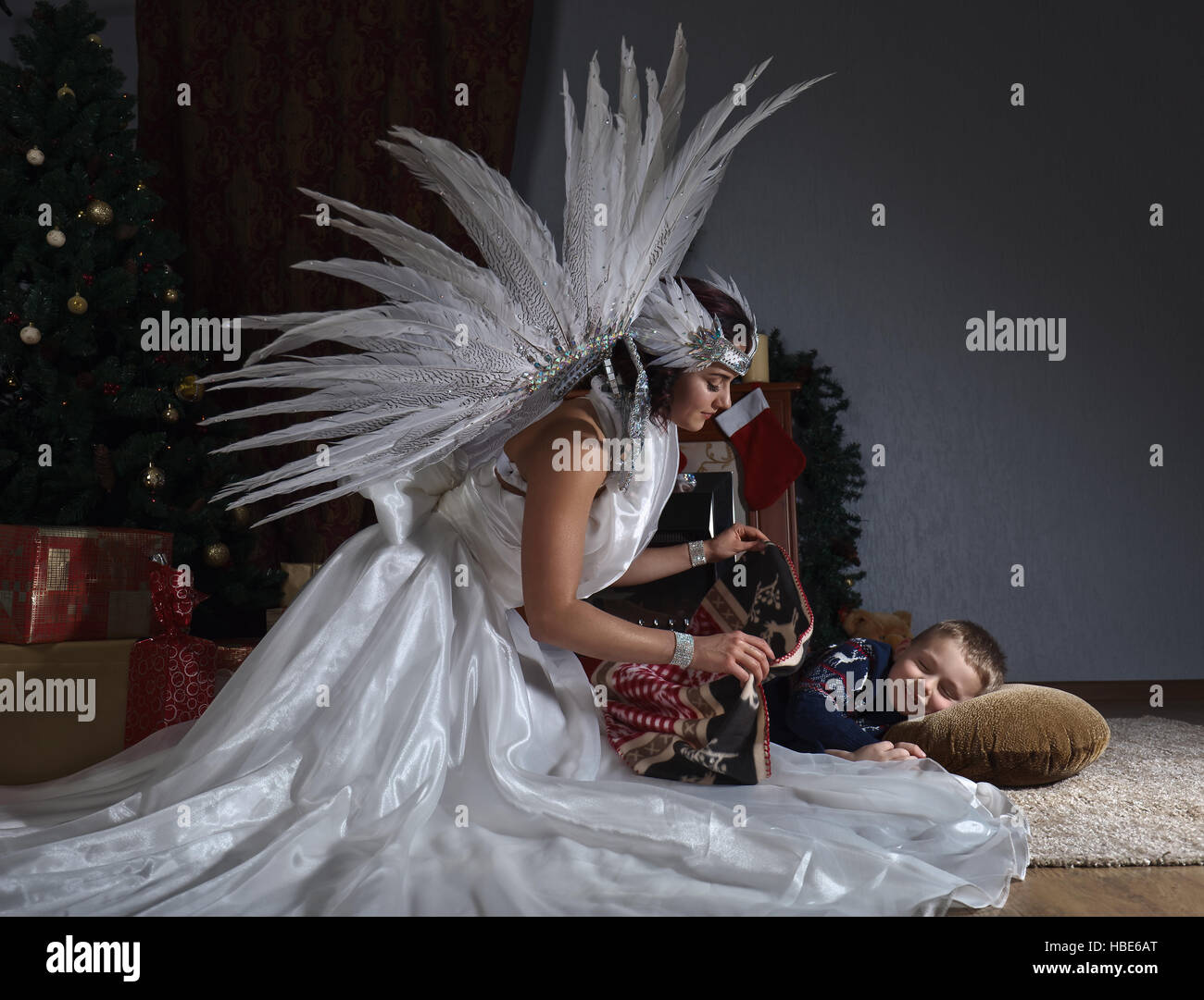 Sleeping angel and night hi-res stock photography and images - Alamy