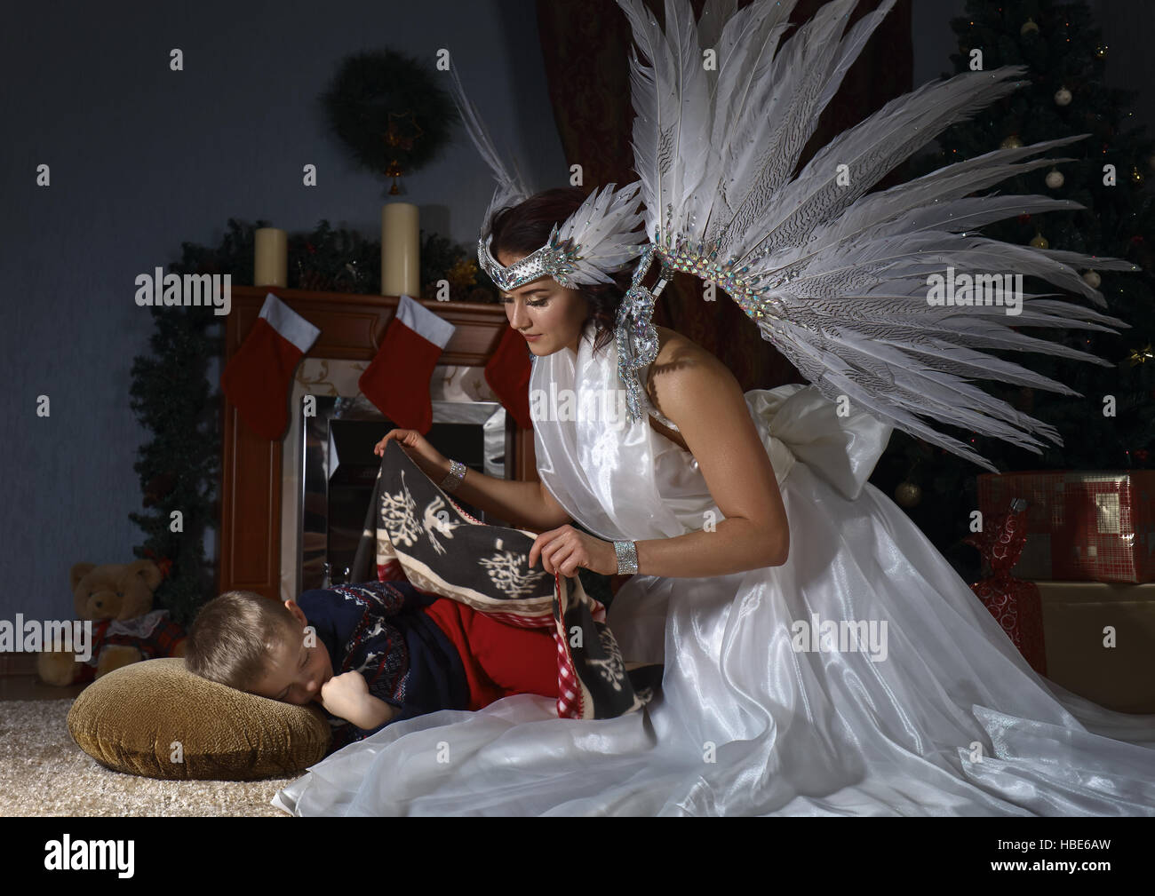 Sleeping angel and night hi-res stock photography and images - Alamy