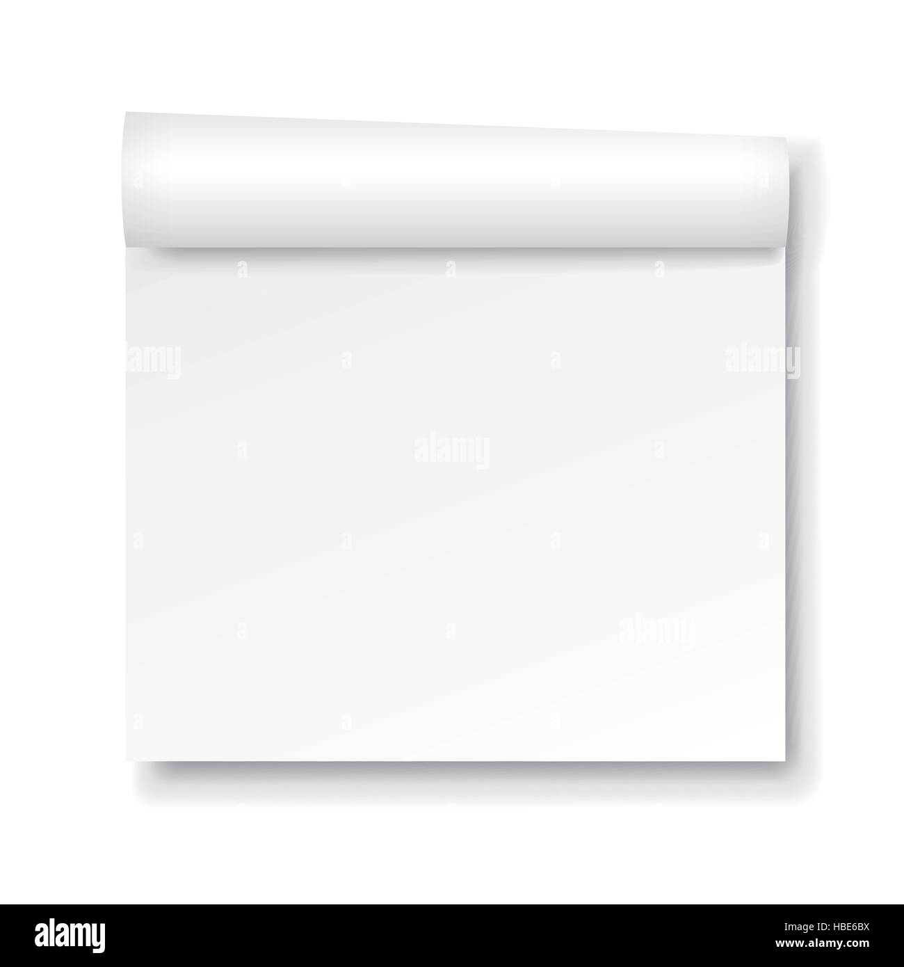 blank Paper tablet isolated on white background Stock Vector Image ...