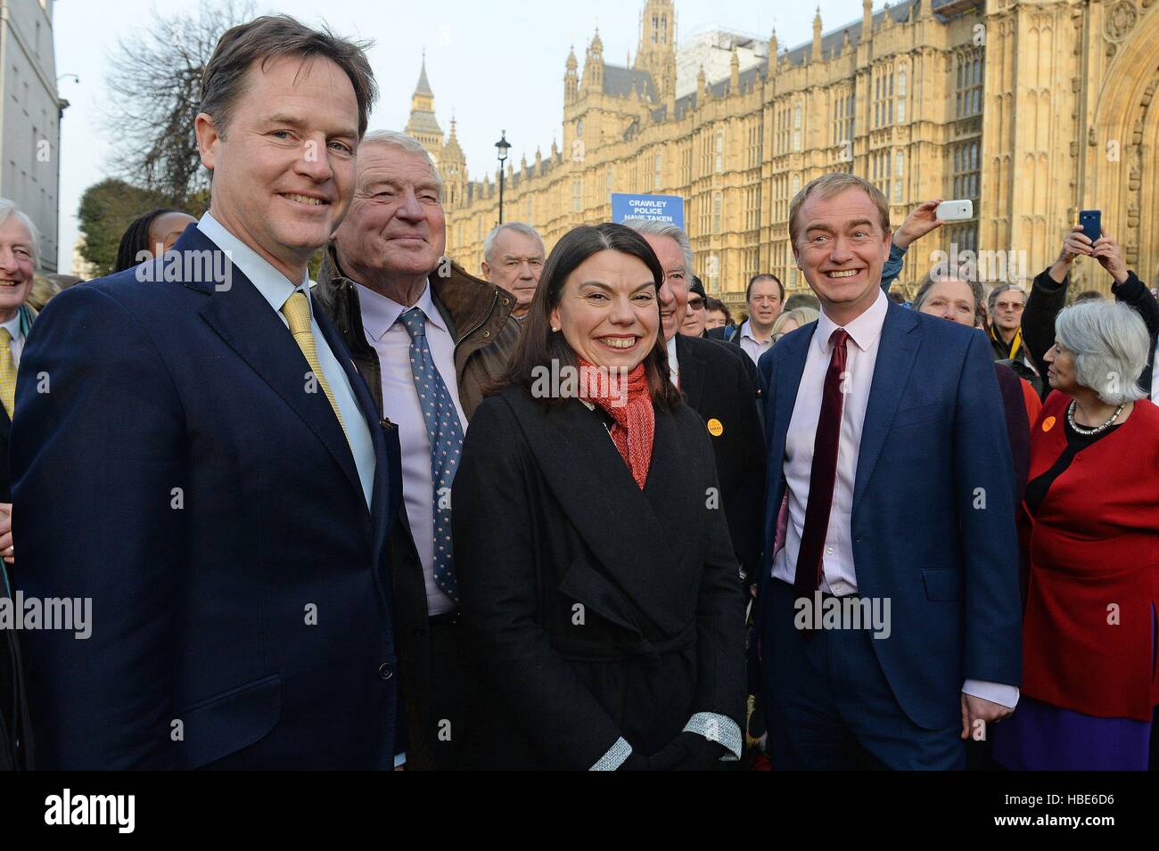 Past and present leaders of the Liberal Democrats, (left to right) Nick ...