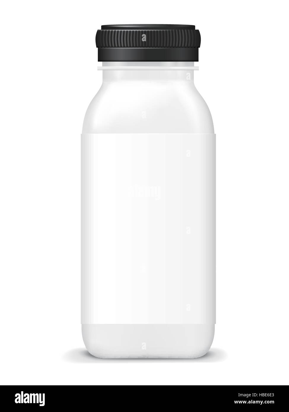 empty juice bottle isolated on white background Stock Vector Image ...