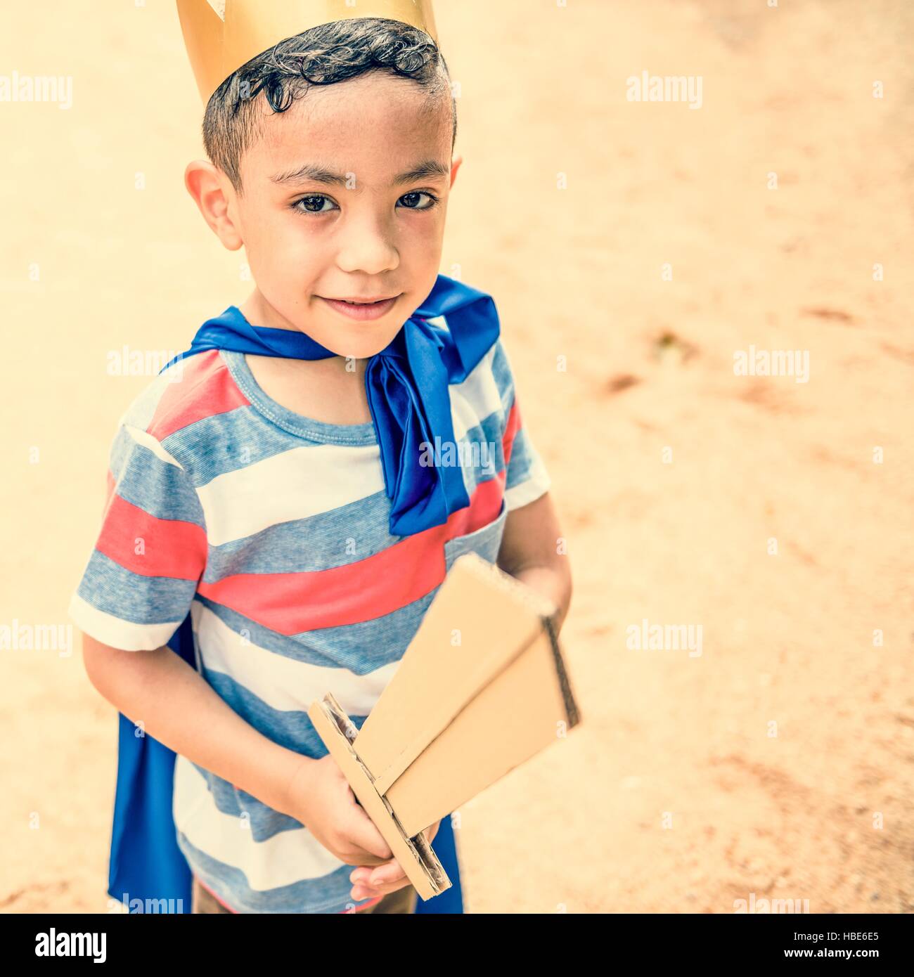 Playground Yard Superhero Freedom Child Boy Concept Stock Photo - Alamy